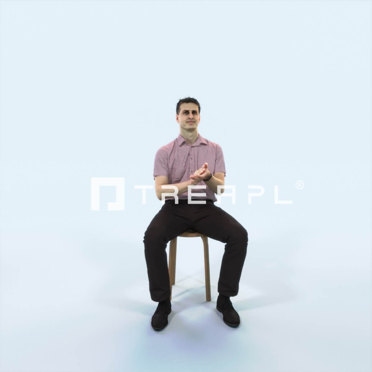 Romance 08F Clapping Clapping Sitting Casual Man (8k Textures) - 3D ...