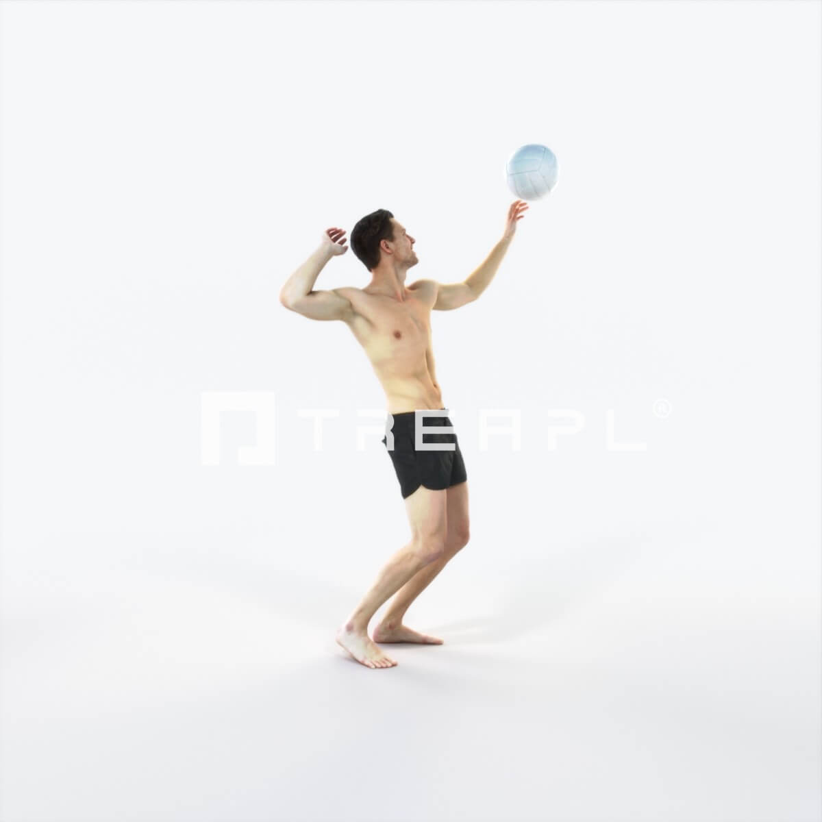 Virtue 04B Beach Serving Sports Man - 3D Model by Treapl