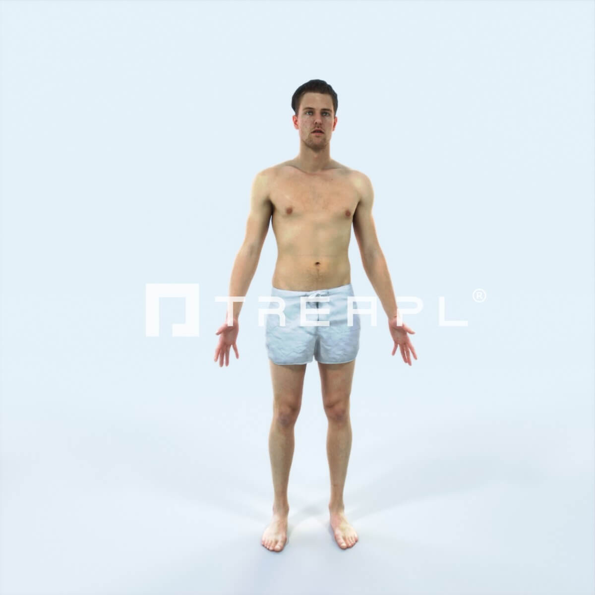 Virtue 28 A Beach Animated Rigged Sports Man - 3D Model by Treapl