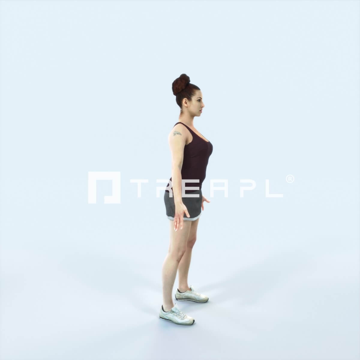 Yearn 01K Animated Rigged Sports Woman - 3D Model by Treapl