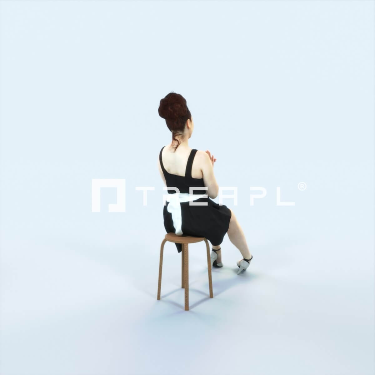 Yearn 21B Clapping Sitting Casual Woman (8k Textures) - 3D Model by Treapl