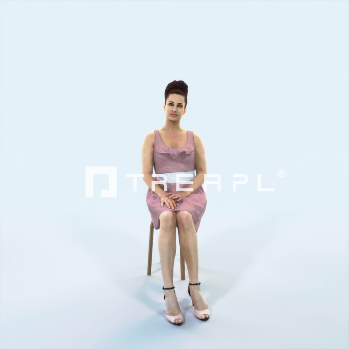 Yearn 22F Listening Sitting Casual Woman (8k Textures) - 3D Model by Treapl