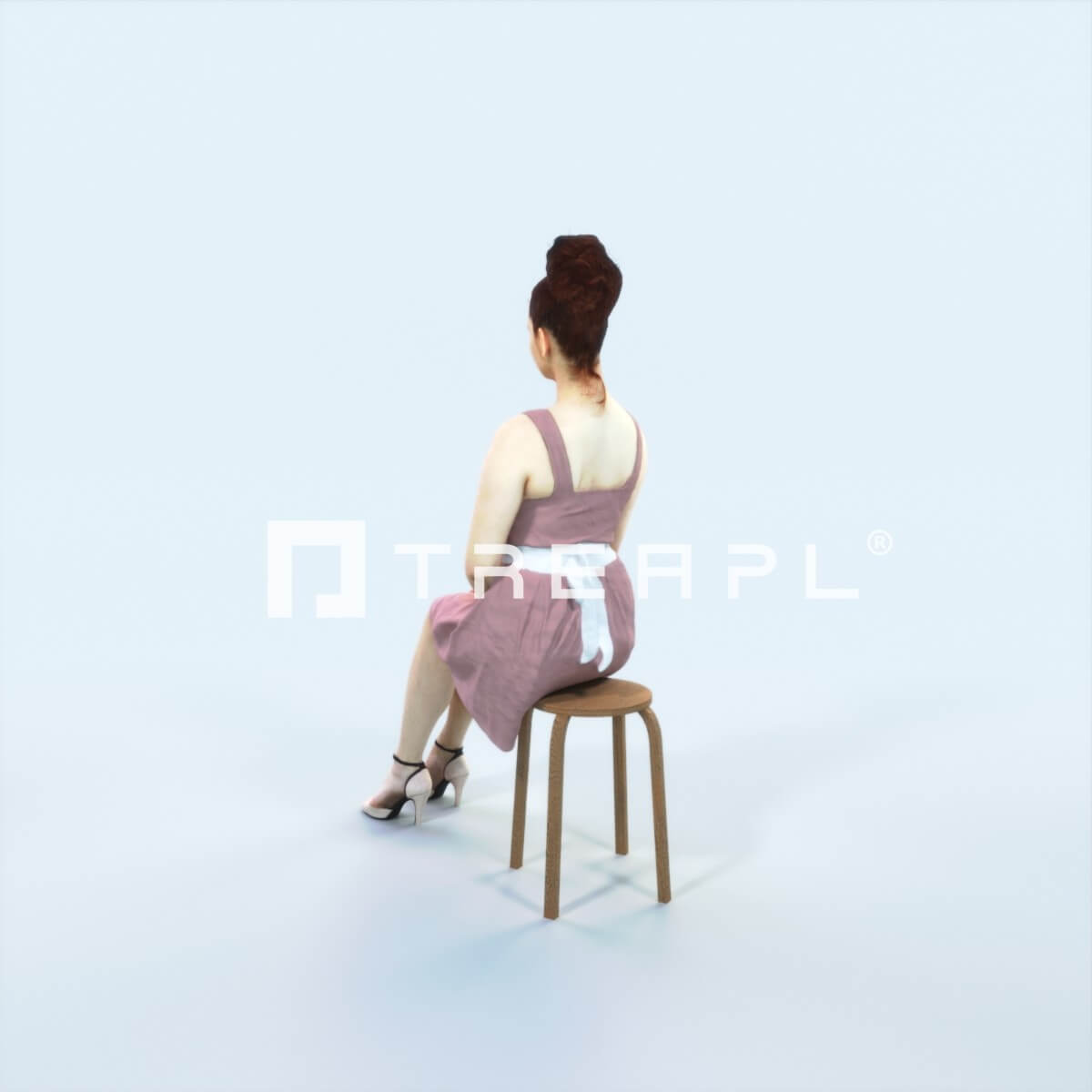 Yearn 22F Listening Sitting Casual Woman (8k Textures) - 3D Model by Treapl