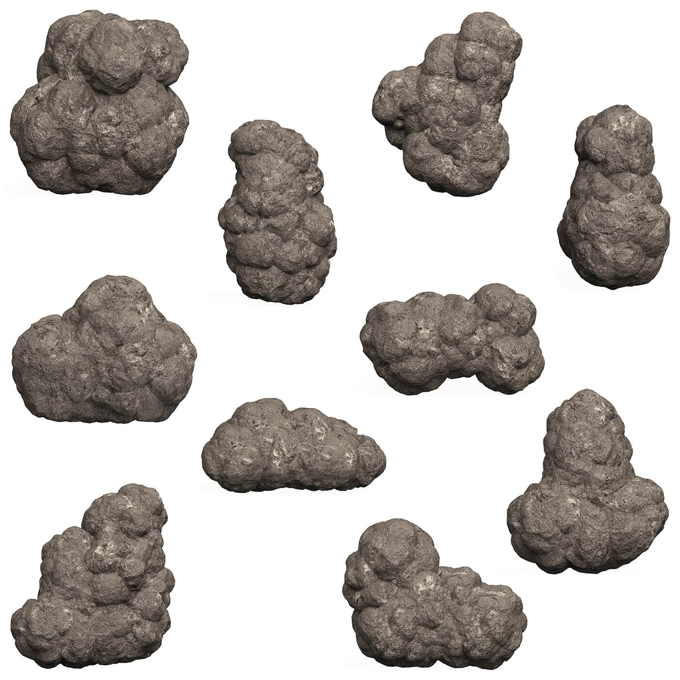 10 Game Ready Mud Rock Collection - 3D Model by TreeWorld3d