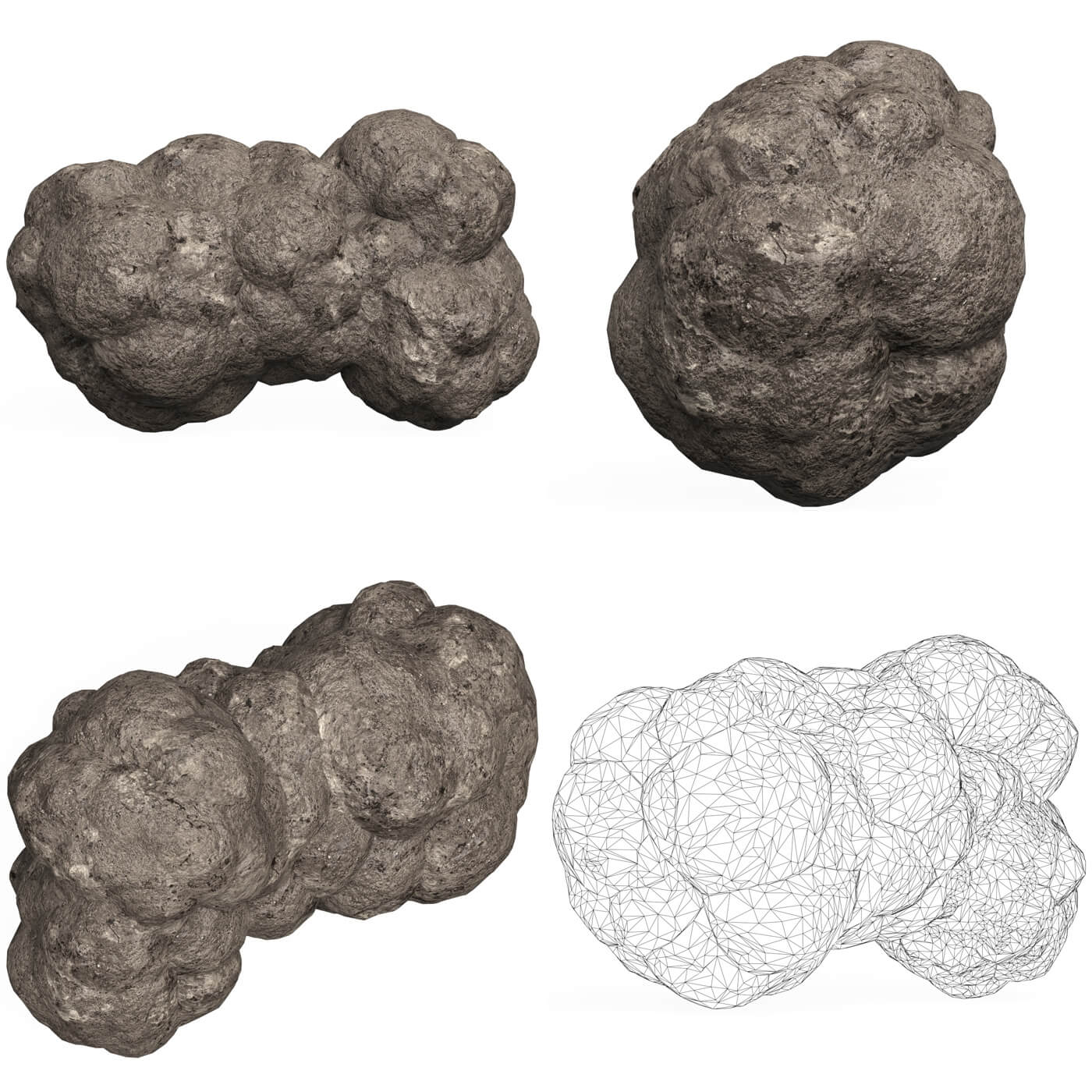 10 Game Ready Mud Rock Collection - 3D Model by TreeWorld3d