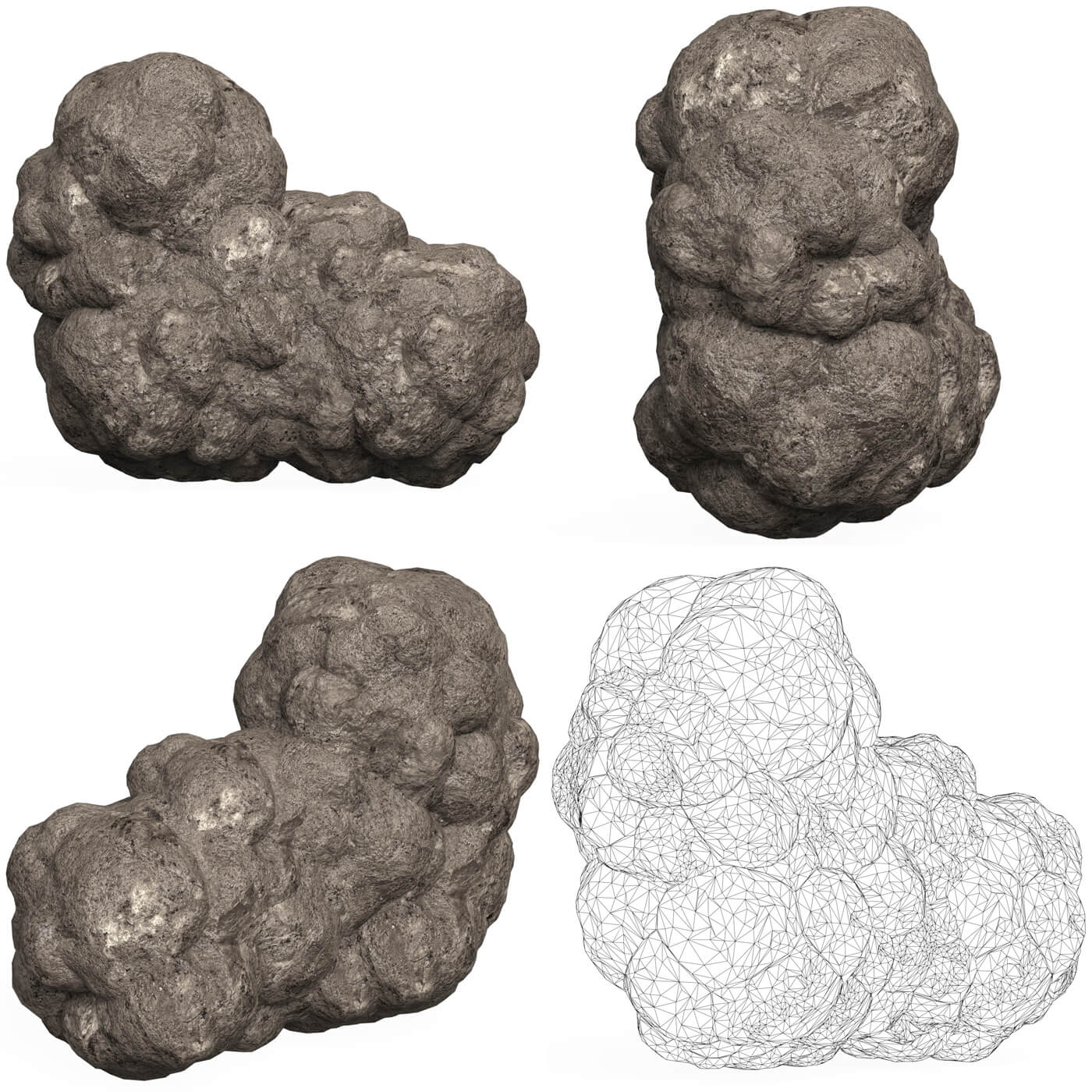 10 Game Ready Mud Rock Collection - 3D Model by TreeWorld3d