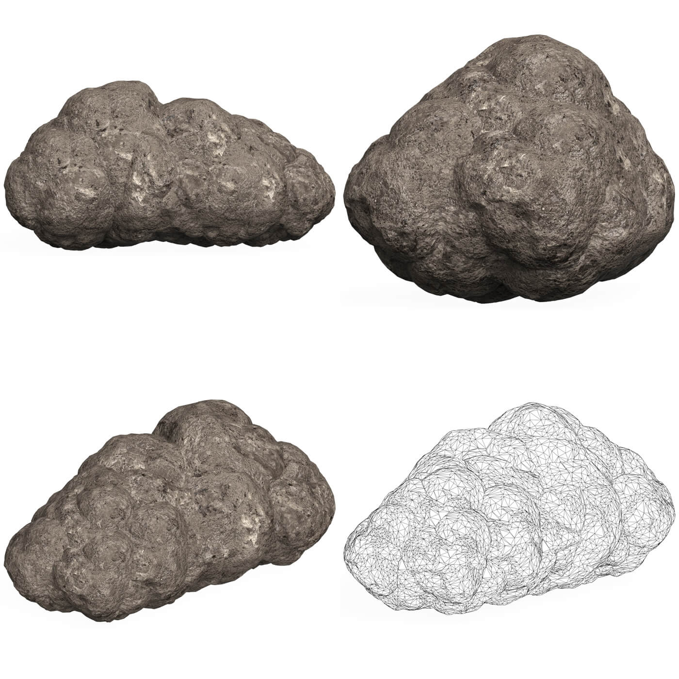 10 Game Ready Mud Rock Collection - 3D Model by TreeWorld3d