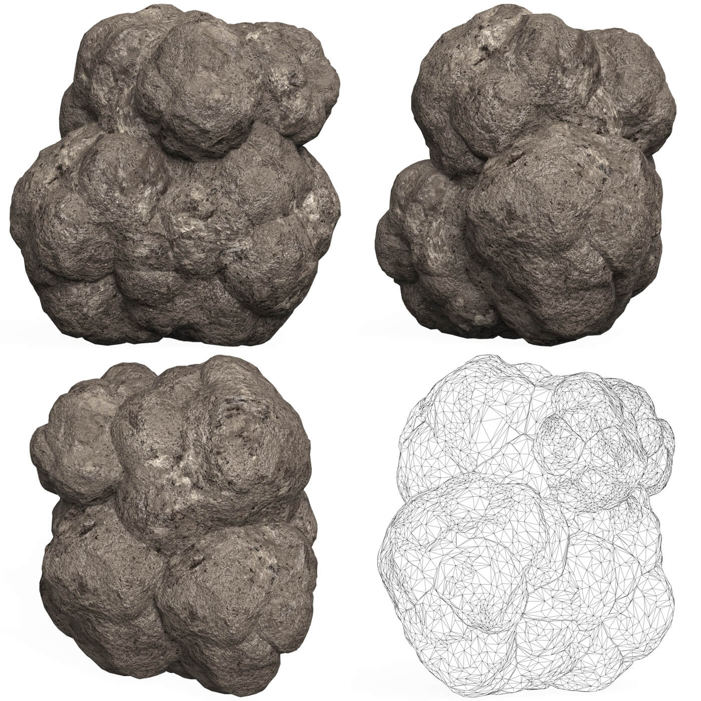 10 Game Ready Mud Rock Collection - 3D Model by TreeWorld3d