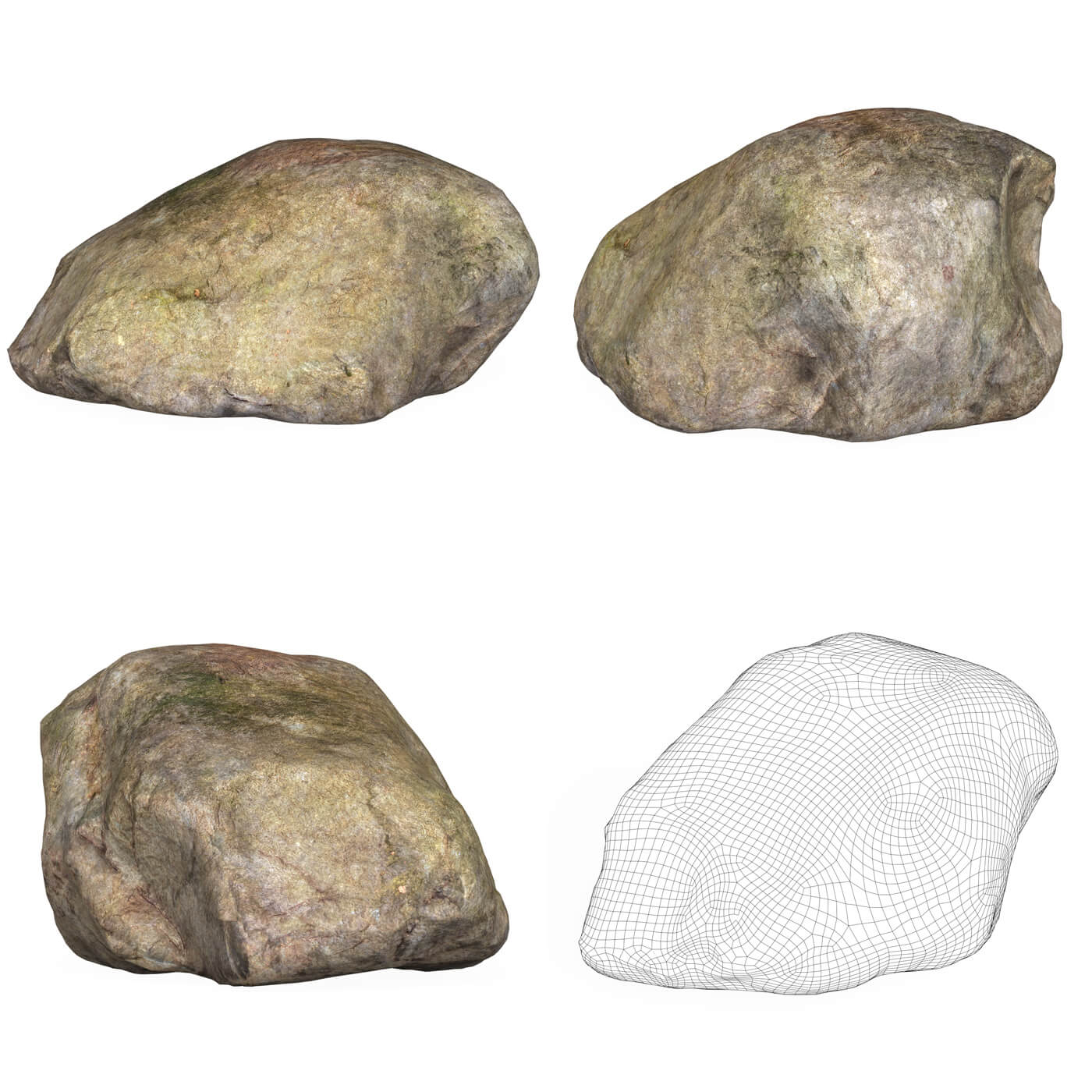 10 Low Poly Stone Rock Collection - 3D Model by TreeWorld3d