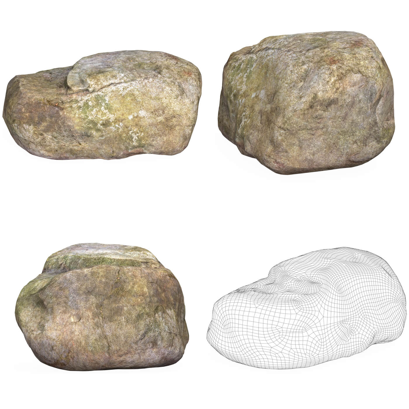 10 Low Poly Stone Rock Collection - 3D Model by TreeWorld3d