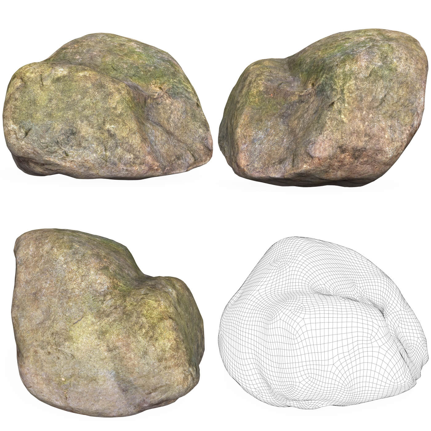 10 Low Poly Stone Rock Collection - 3D Model by TreeWorld3d