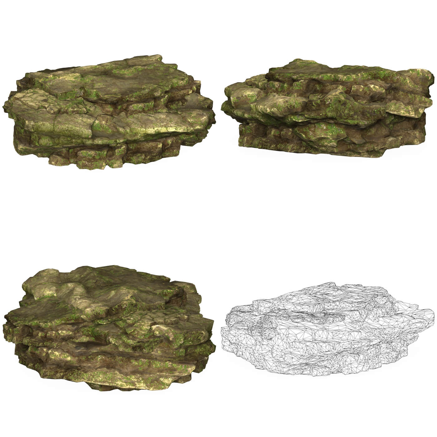 12 Mountain Rocks Collection - 3D Model by TreeWorld3d
