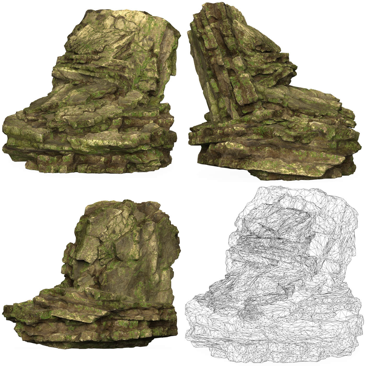 12 Mountain Rocks Collection - 3D Model by TreeWorld3d