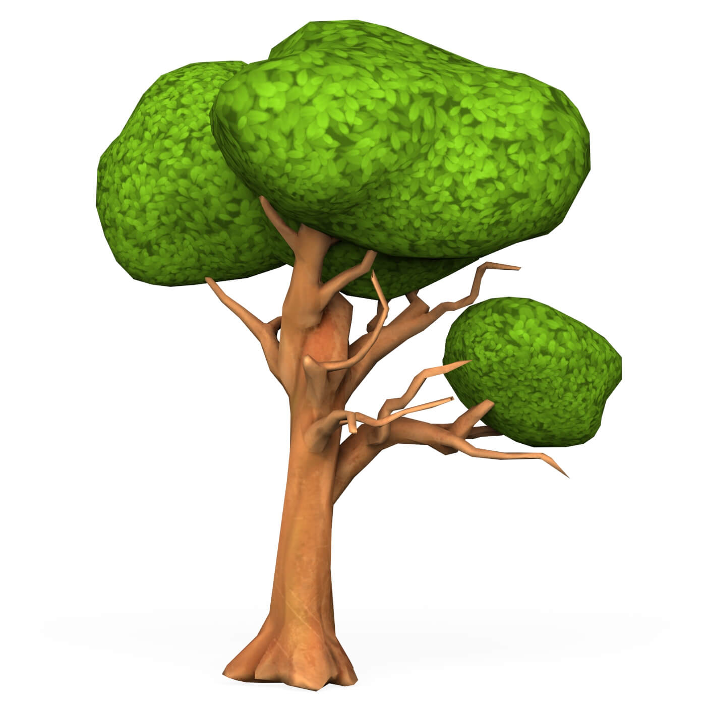 Cartoon Low Poly Tree 01 - 3D Model by TreeWorld3d