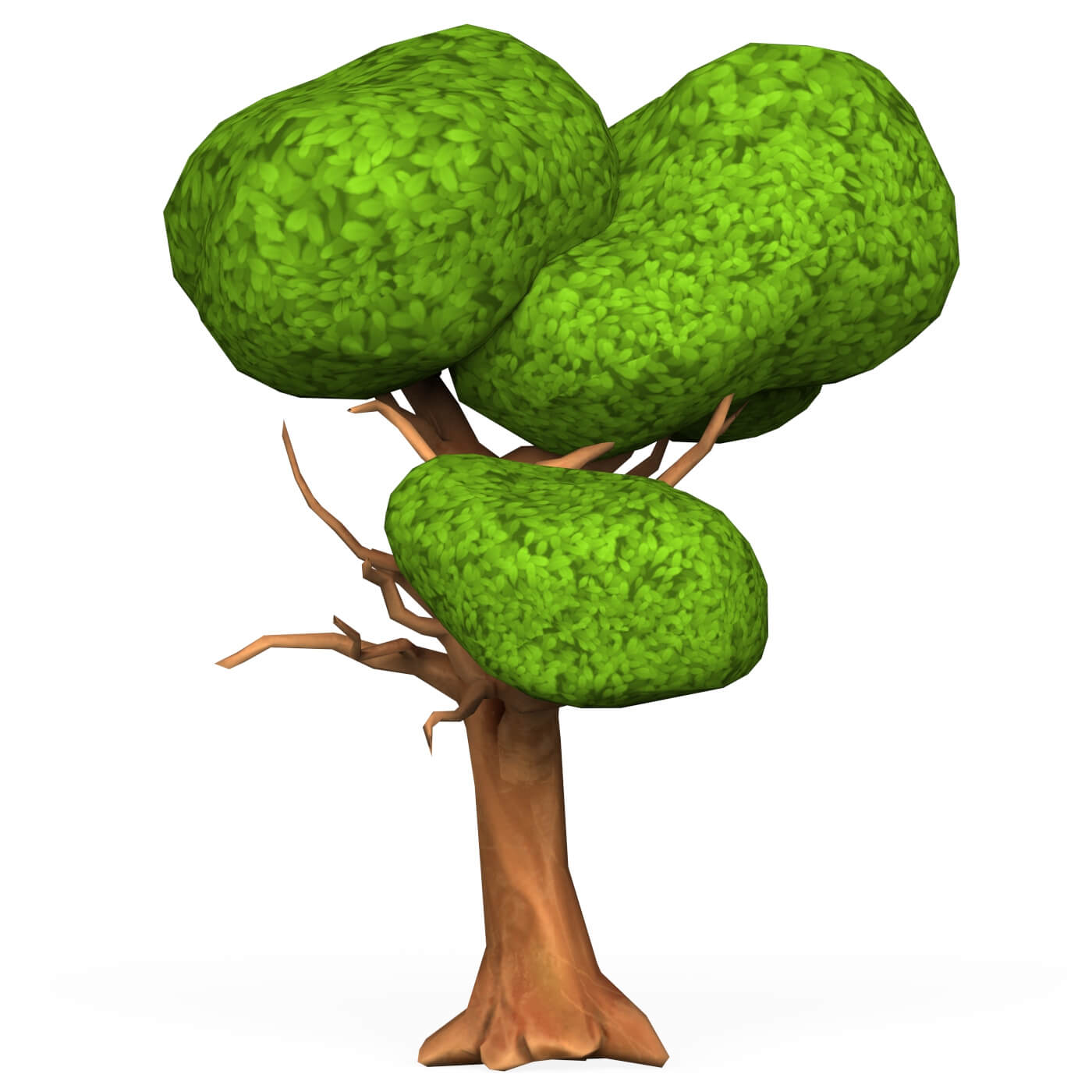 Cartoon Low Poly Tree 01 - 3D Model by TreeWorld3d