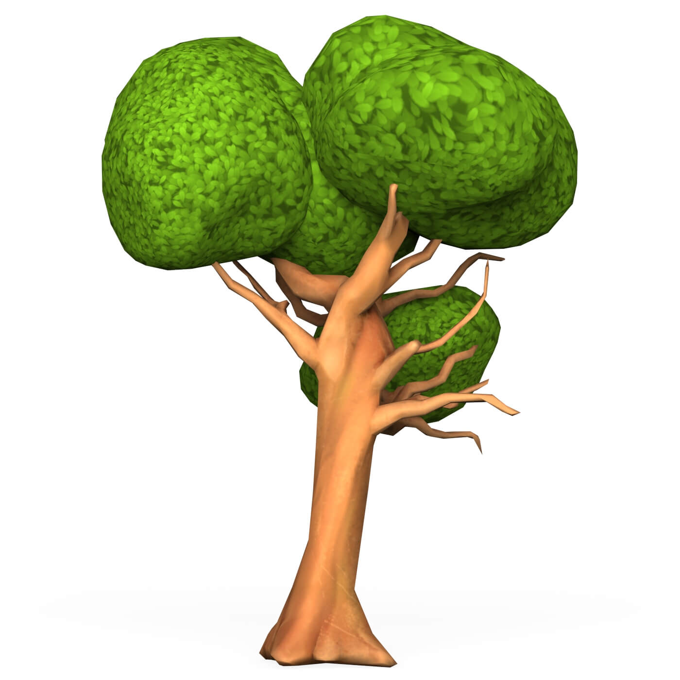 Cartoon Low Poly Tree 01 - 3D Model by TreeWorld3d