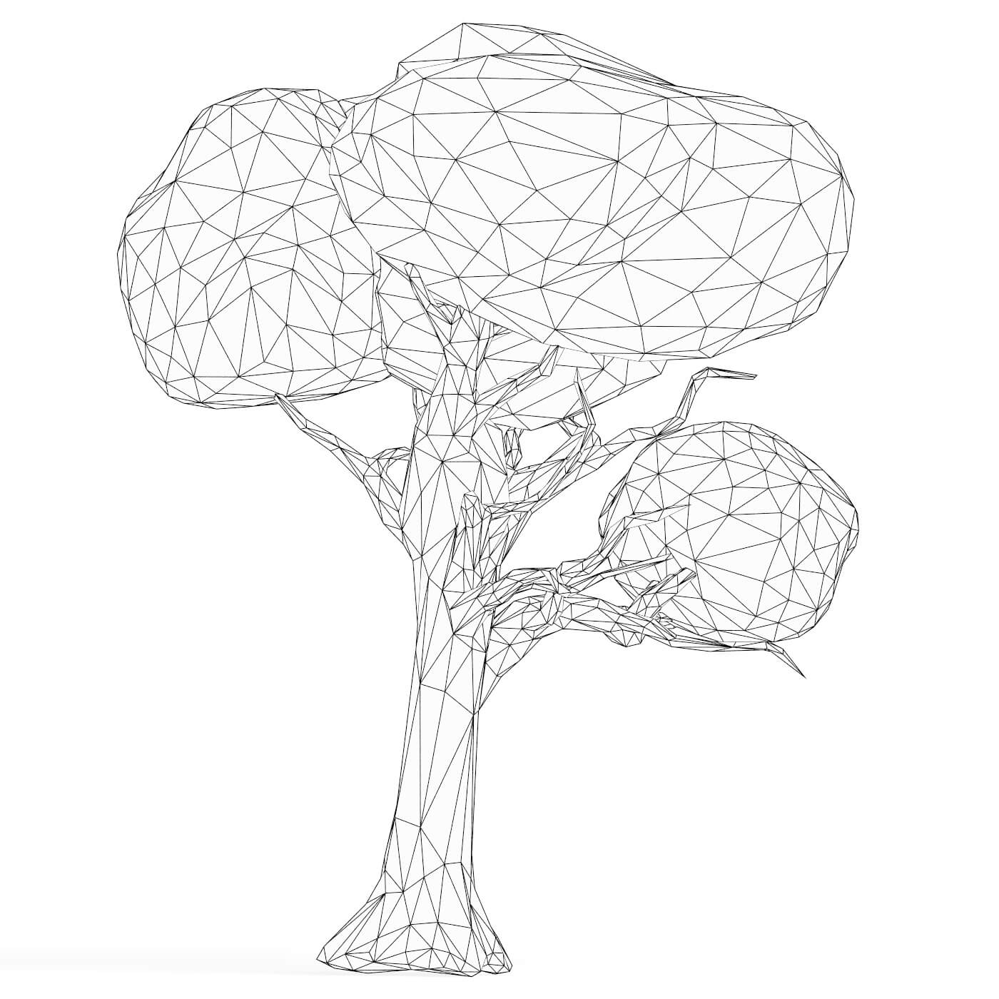 Cartoon Low Poly Tree 01 - 3D Model by TreeWorld3d