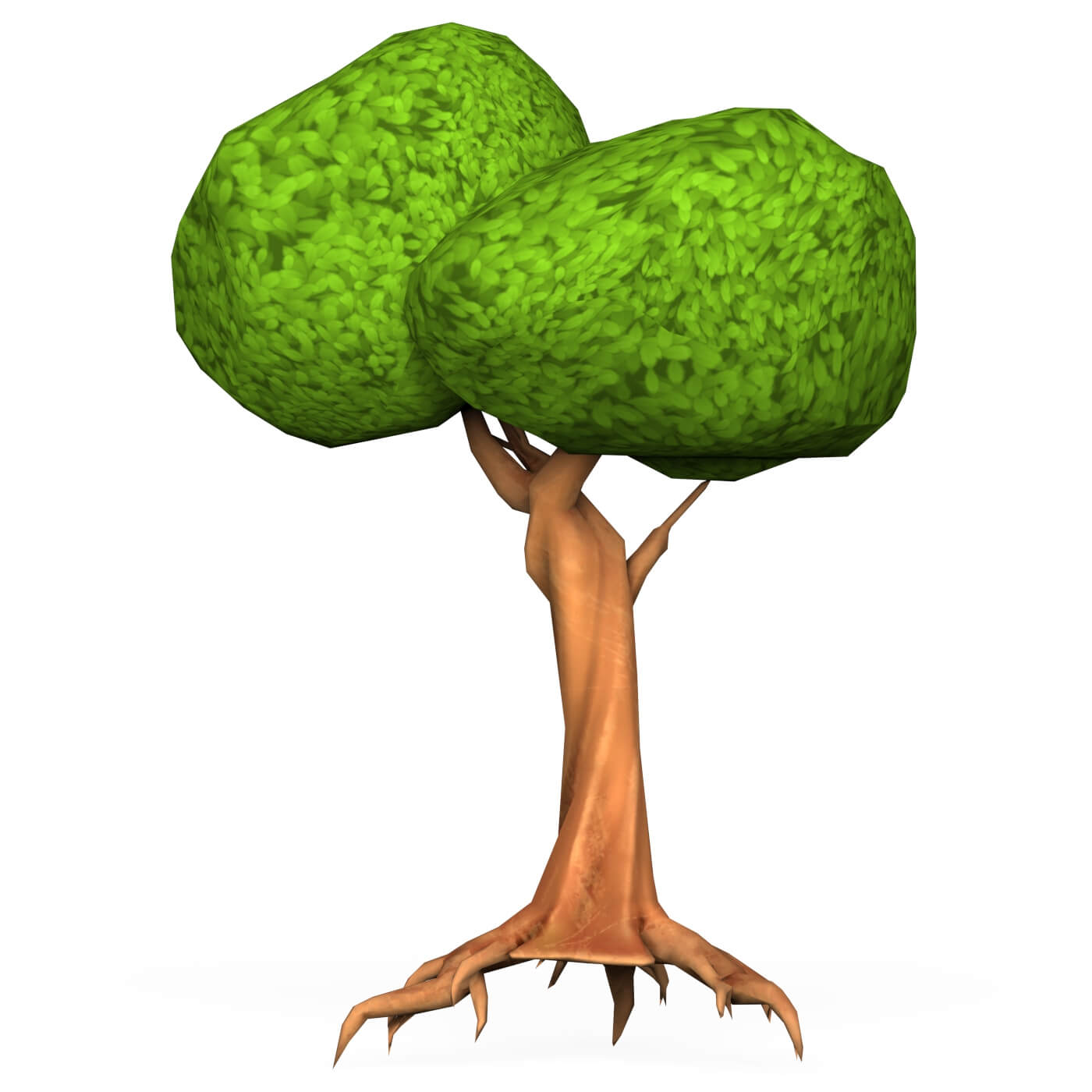 Cartoon Low Poly Tree 02 - 3D Model by TreeWorld3d
