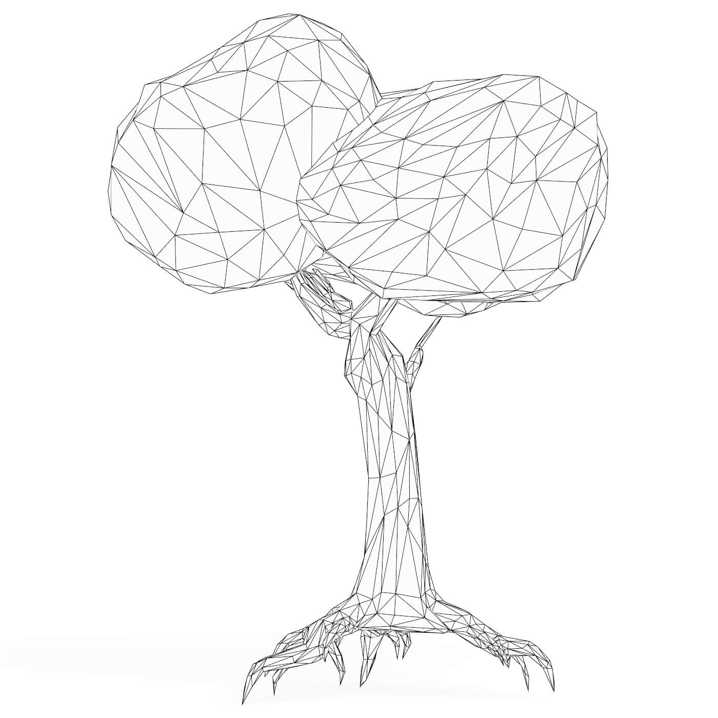 Cartoon Low Poly Tree 02 - 3D Model by TreeWorld3d