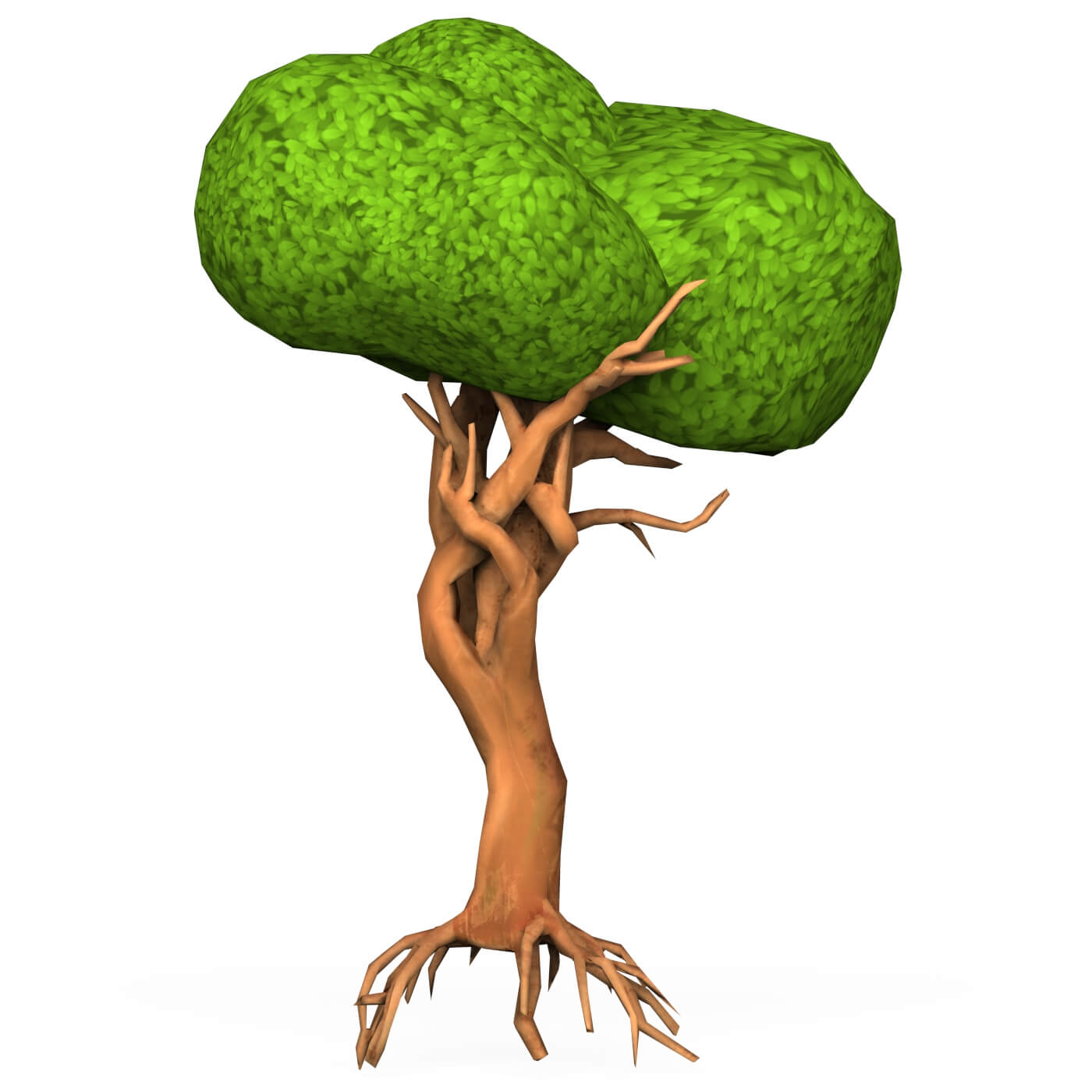 Cartoon Low Poly Tree 05 - 3D Model by TreeWorld3d