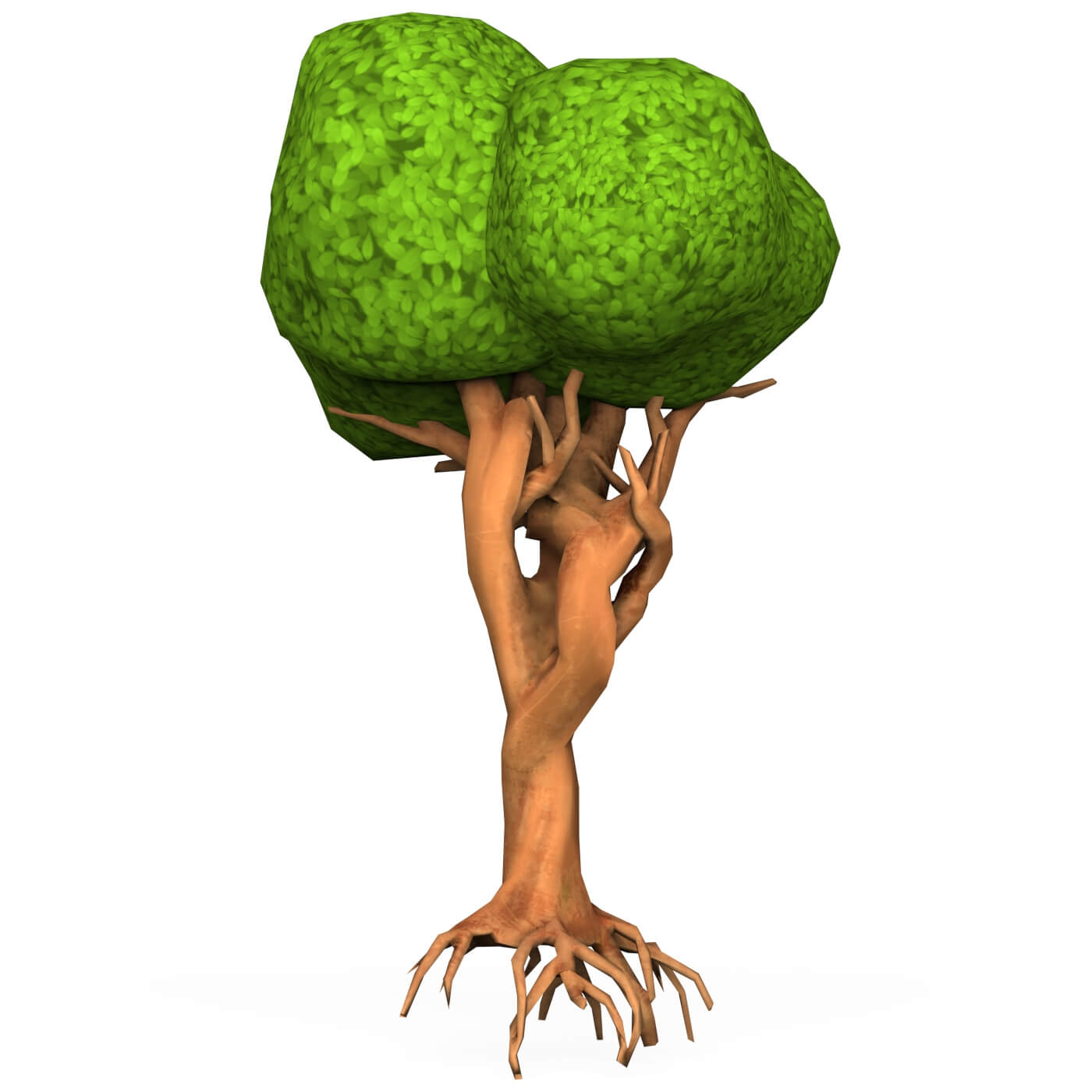 Cartoon Low Poly Tree 05 - 3D Model by TreeWorld3d