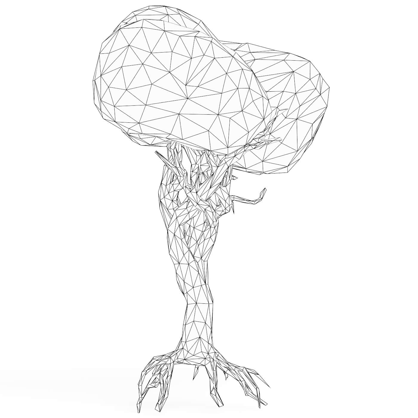 Cartoon Low Poly Tree 05 - 3D Model by TreeWorld3d