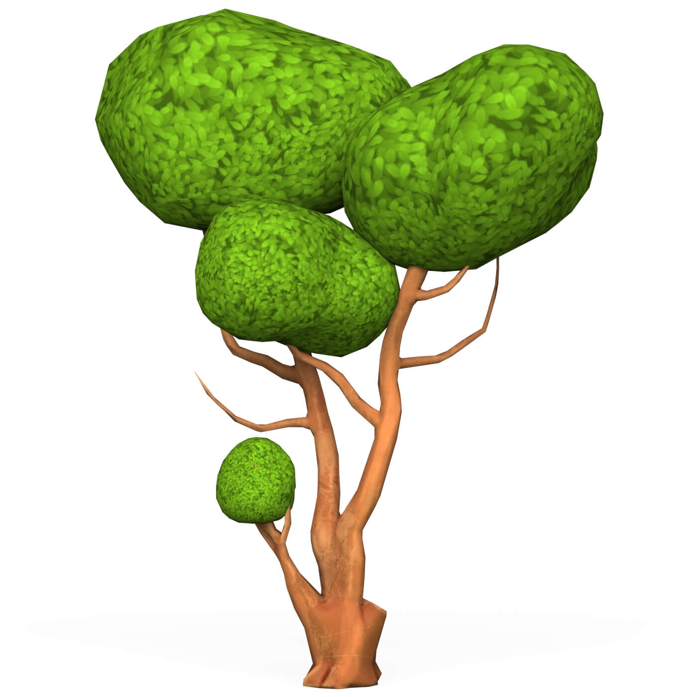 Cartoon Low Poly Tree 06 - 3D Model by TreeWorld3d