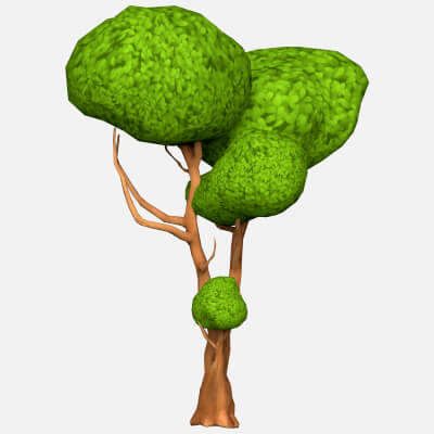 Cartoon Low Poly Tree 03 - 3D Model by TreeWorld3d