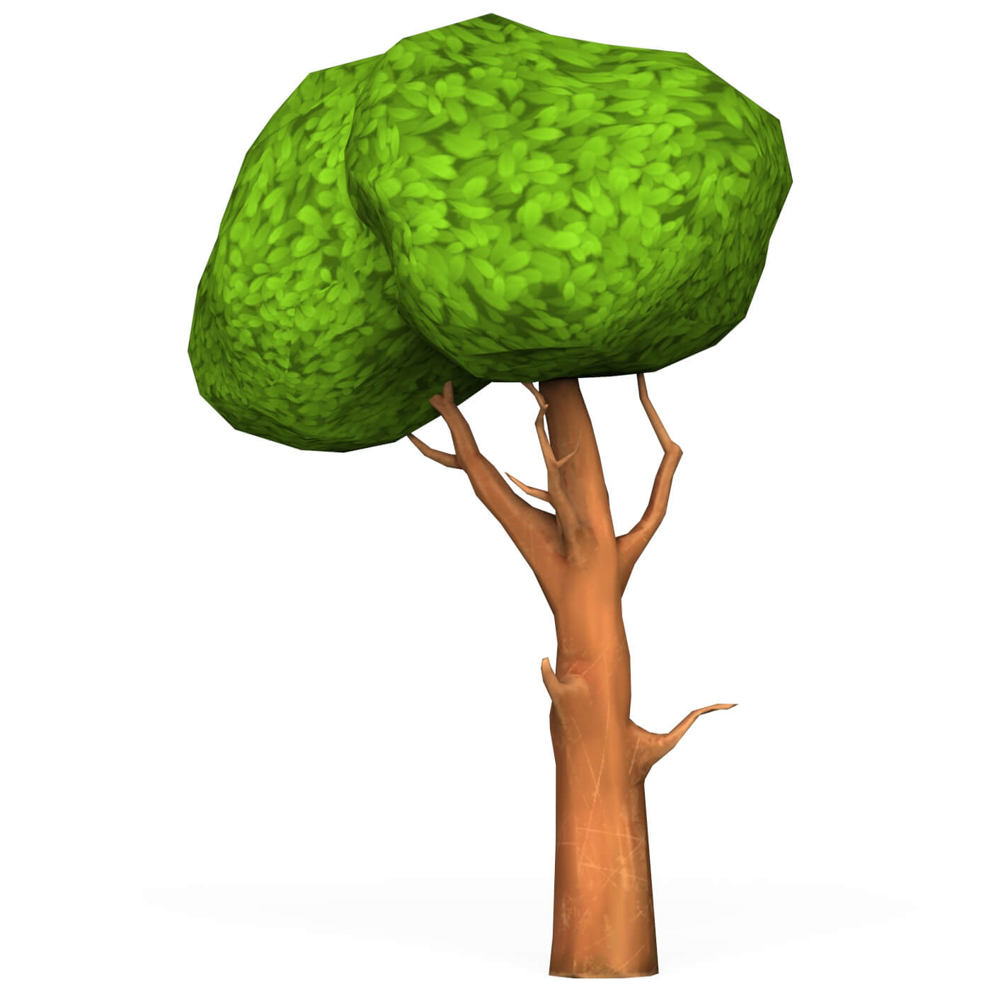Cartoon Low Poly Tree 07 - 3D Model by TreeWorld3d