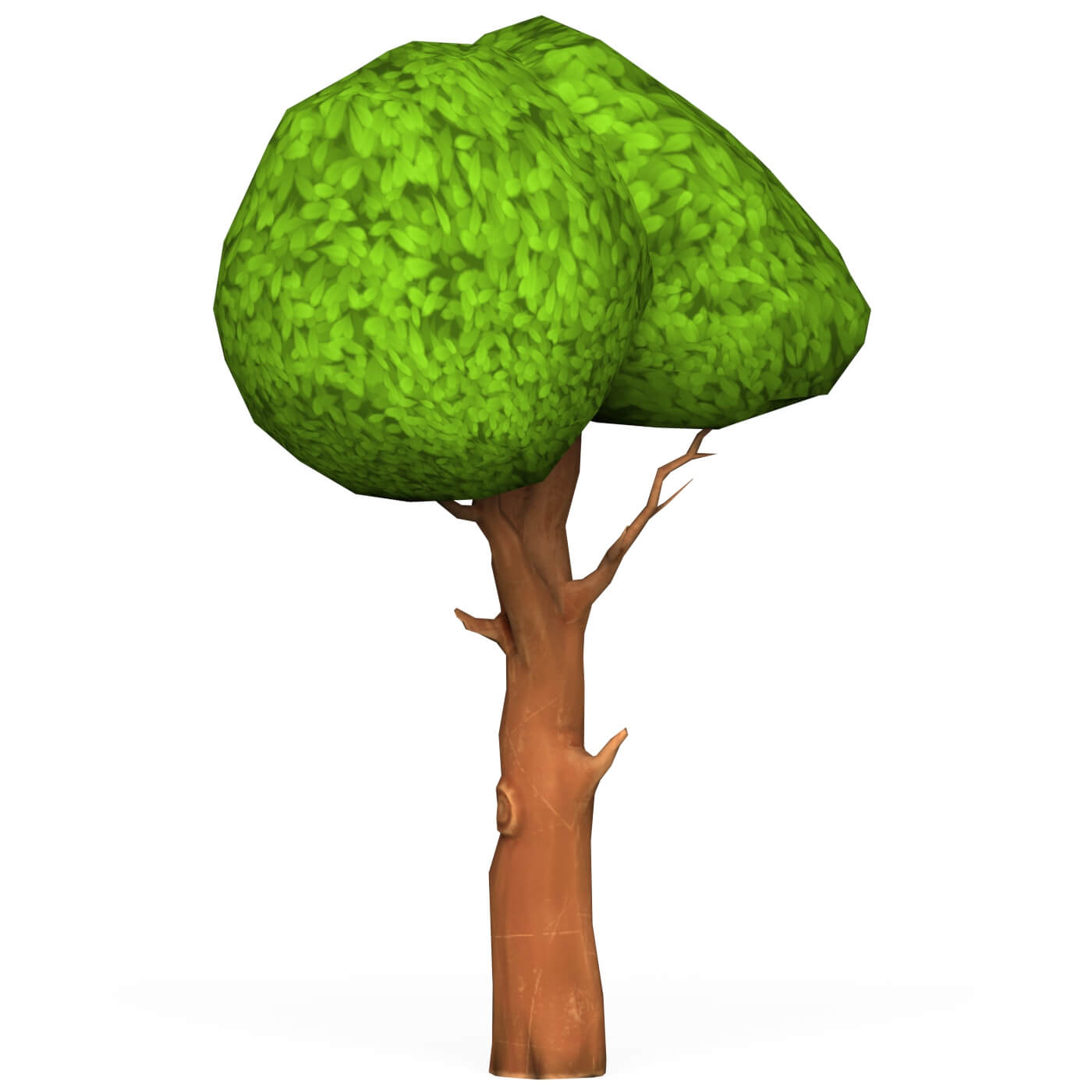 Cartoon Low Poly Tree 07 - 3D Model by TreeWorld3d