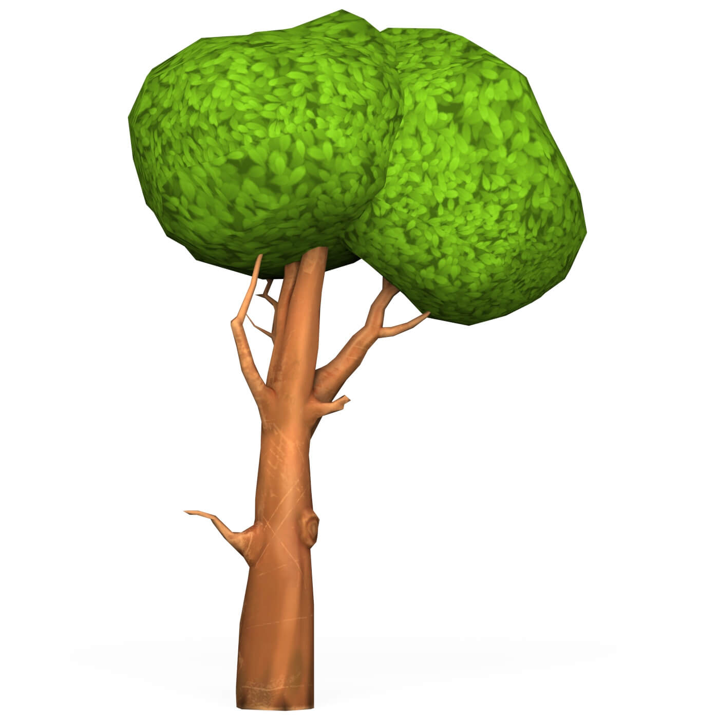 Cartoon Low Poly Tree 07 - 3D Model by TreeWorld3d