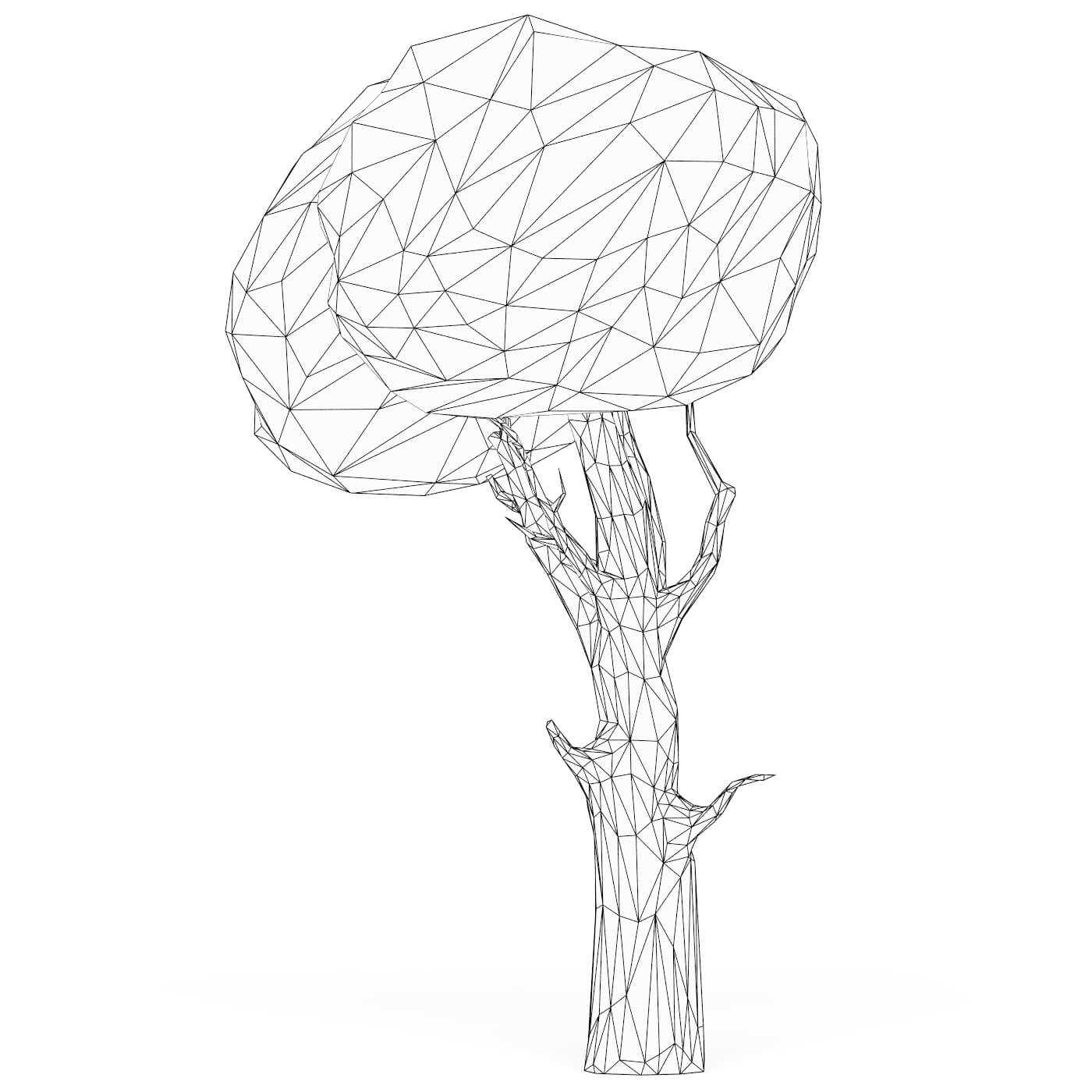 Cartoon Low Poly Tree 07 - 3D Model by TreeWorld3d