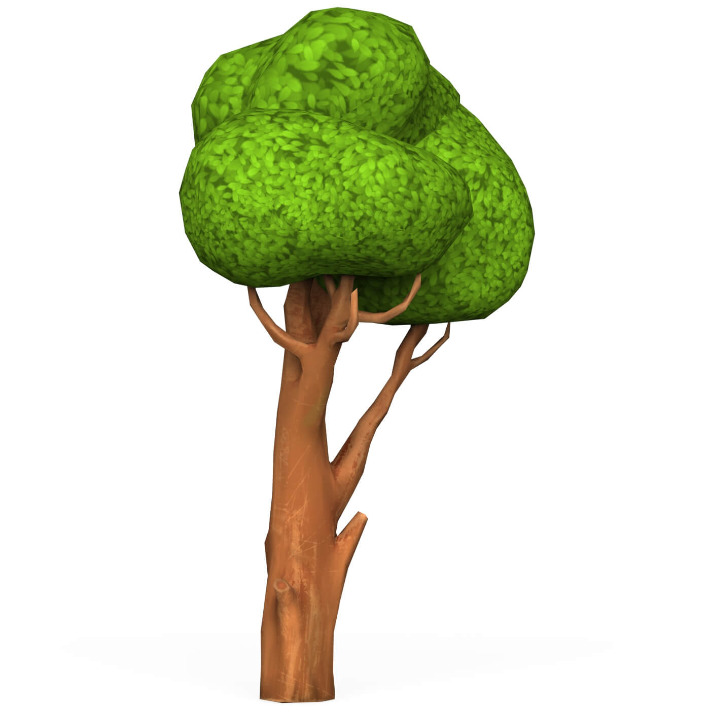 Cartoon Low Poly Tree 08 - 3D Model by TreeWorld3d