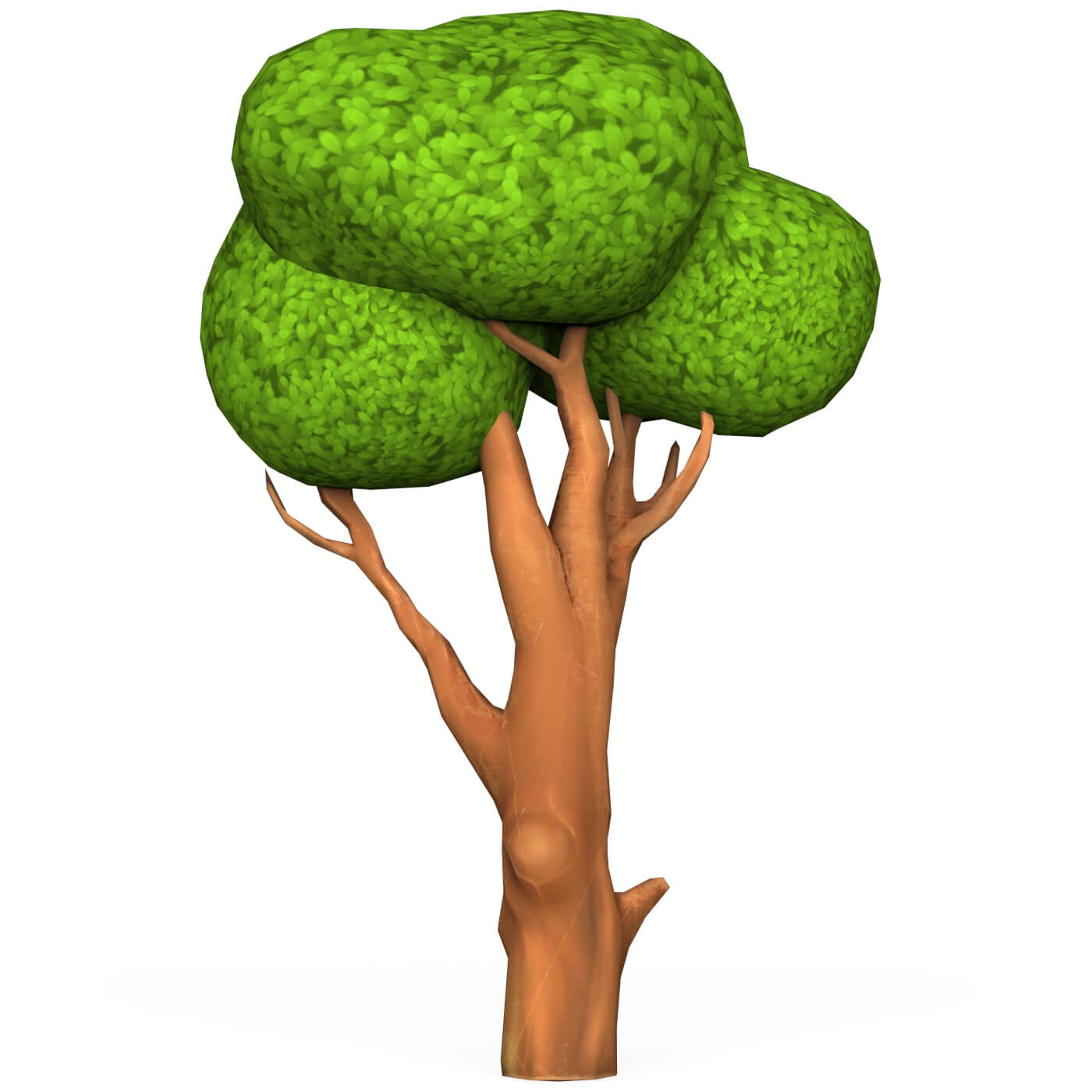 Cartoon Low Poly Tree 08 - 3D Model by TreeWorld3d