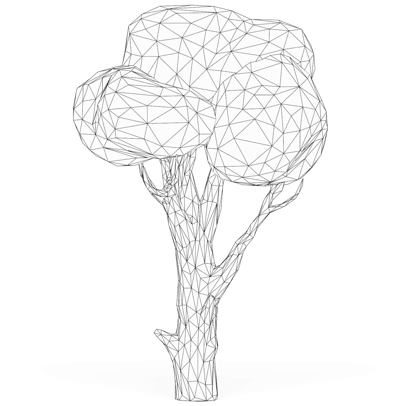 Cartoon Low Poly Tree 08 - 3D Model by TreeWorld3d