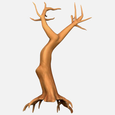 Cartoon Tree Trunk 04 - 3D Model by TreeWorld3d