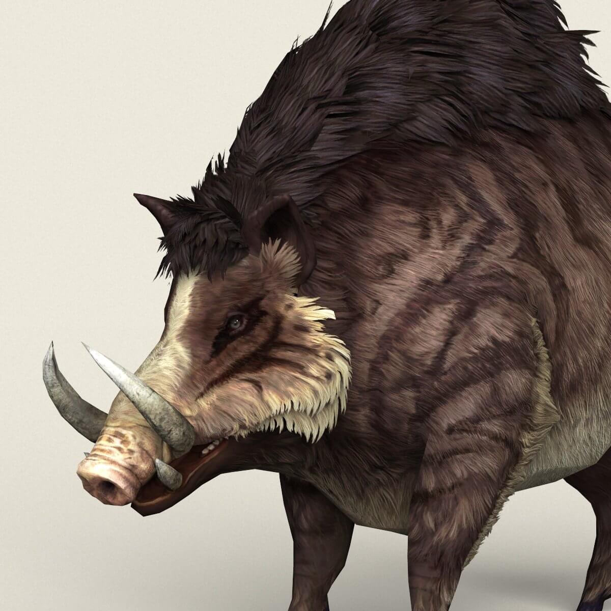 Fantasy Boar - 3D Model by TreeWorld3d