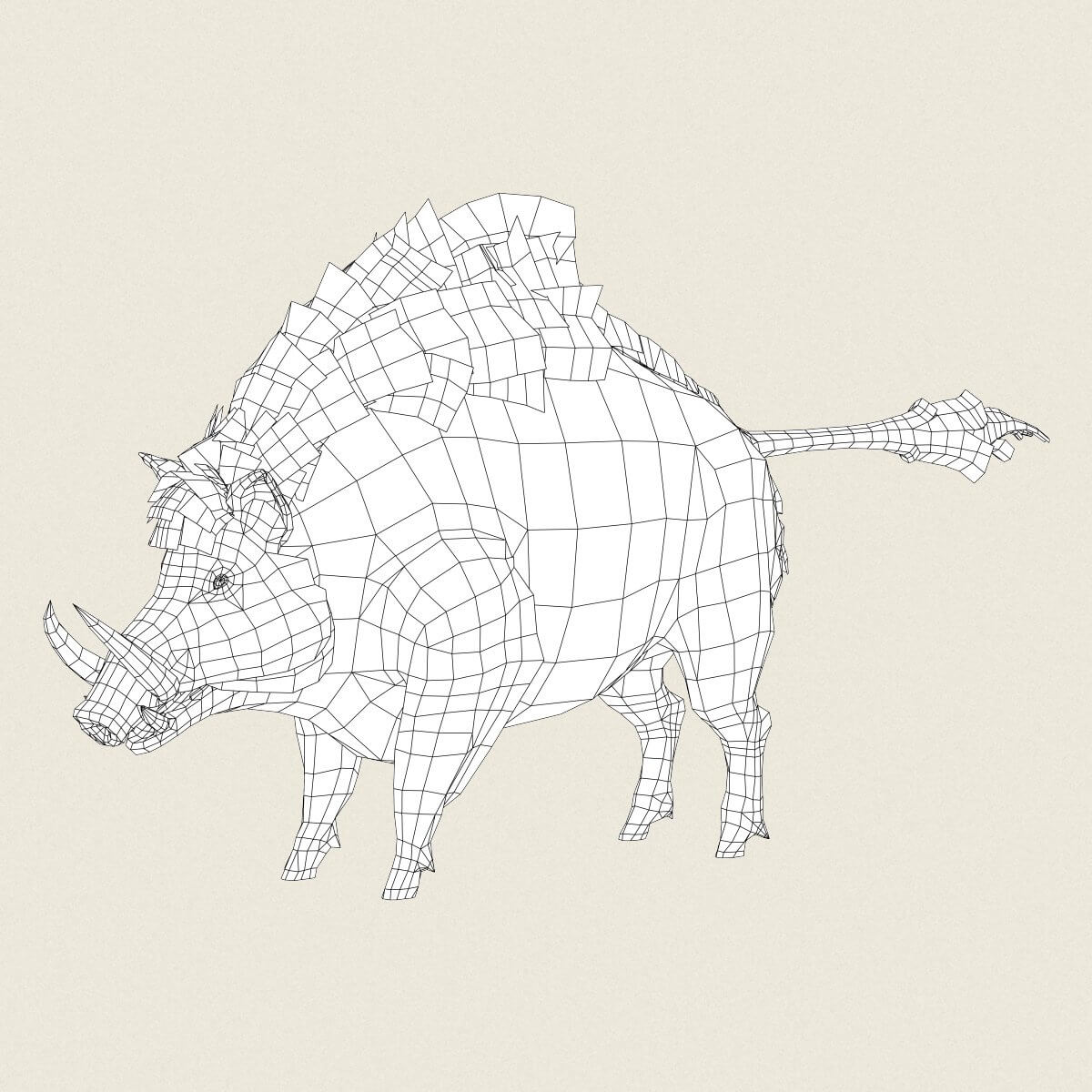 Fantasy Boar - 3D Model by TreeWorld3d