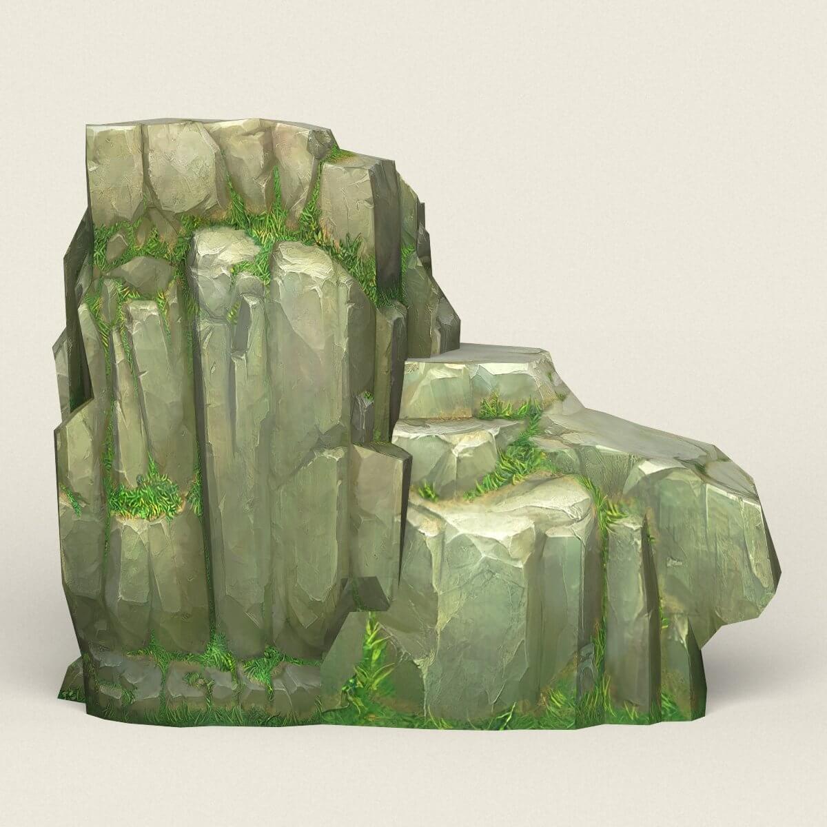 Stone Cliff 10 - 3D Model by TreeWorld3d