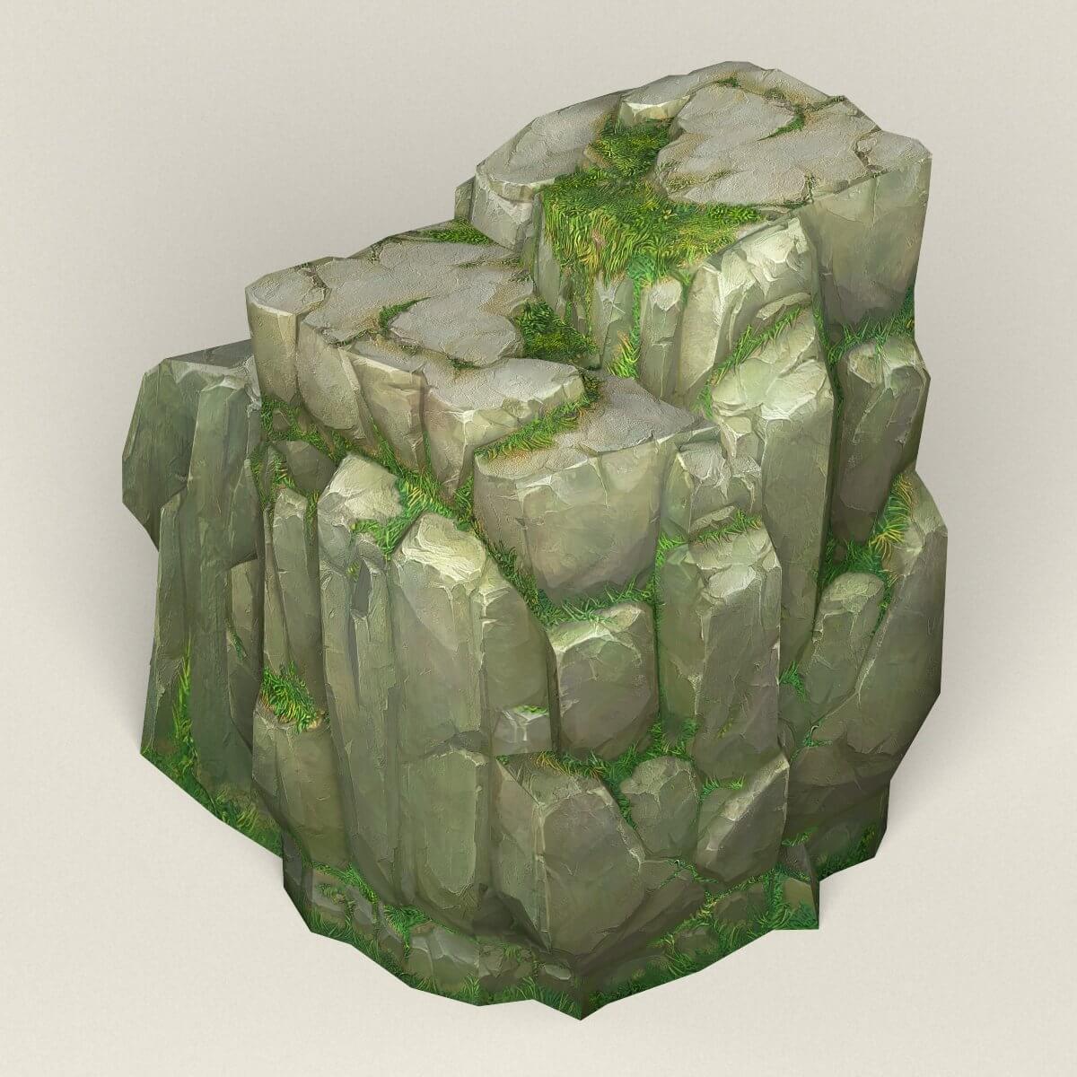 Stone Cliff 10 - 3D Model by TreeWorld3d
