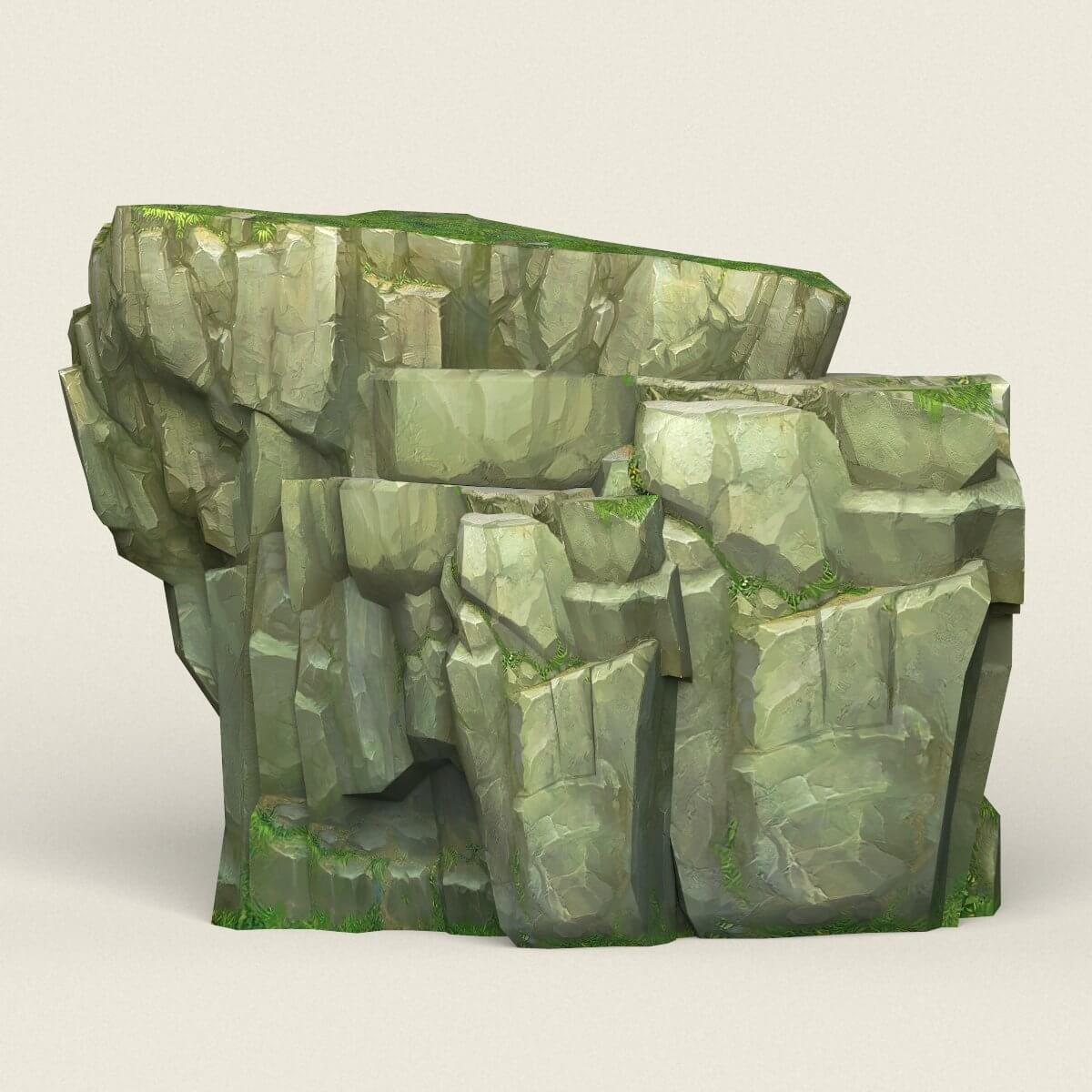 Stone Cliff 17 - 3D Model by TreeWorld3d