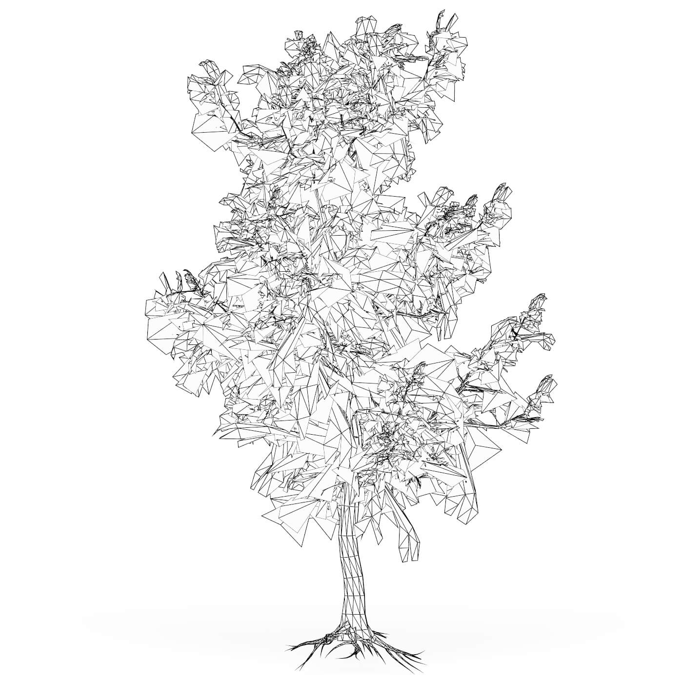 Low Poly Oak Tree 04 - 3D Model by TreeWorld3d