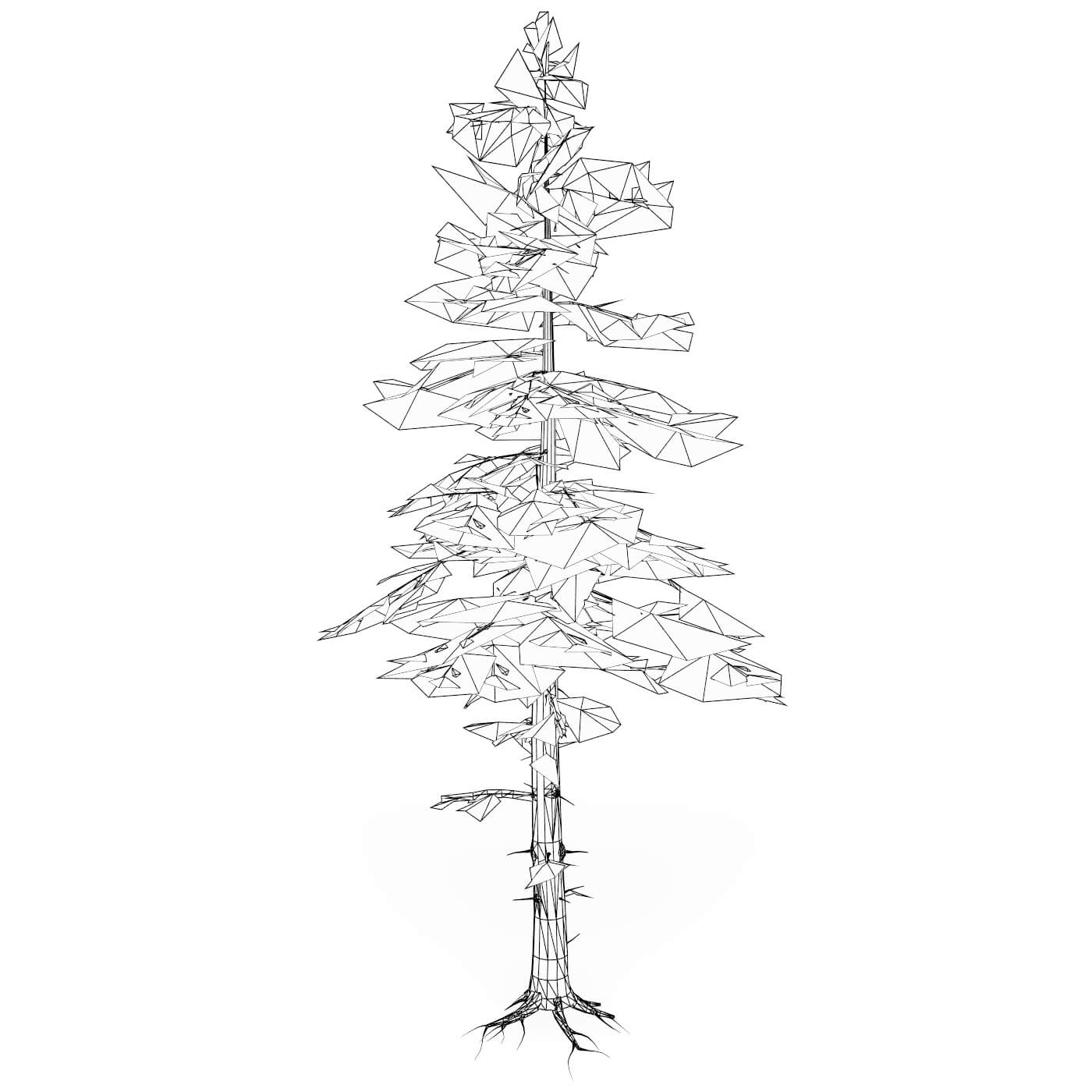 Low Poly Pine Tree 07 - 3D Model by TreeWorld3d