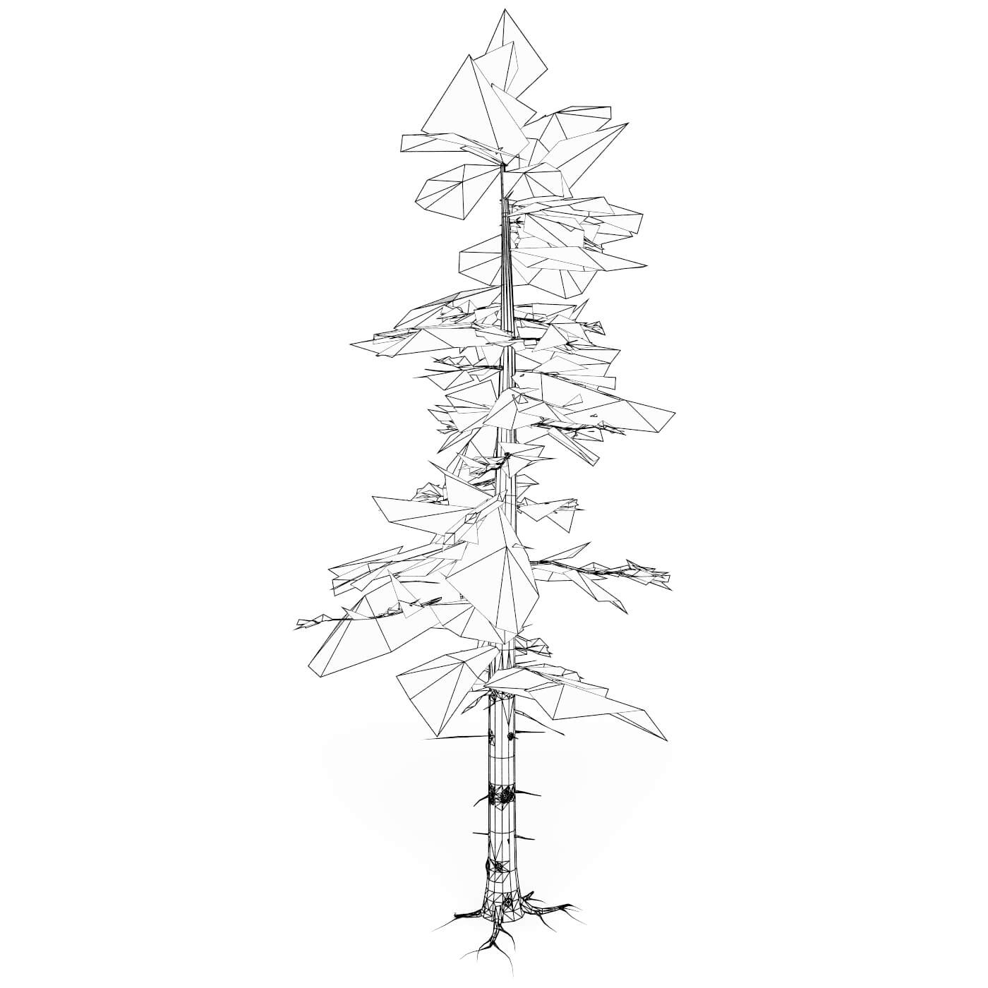 Low Poly Pine Tree 08 - 3D Model by TreeWorld3d