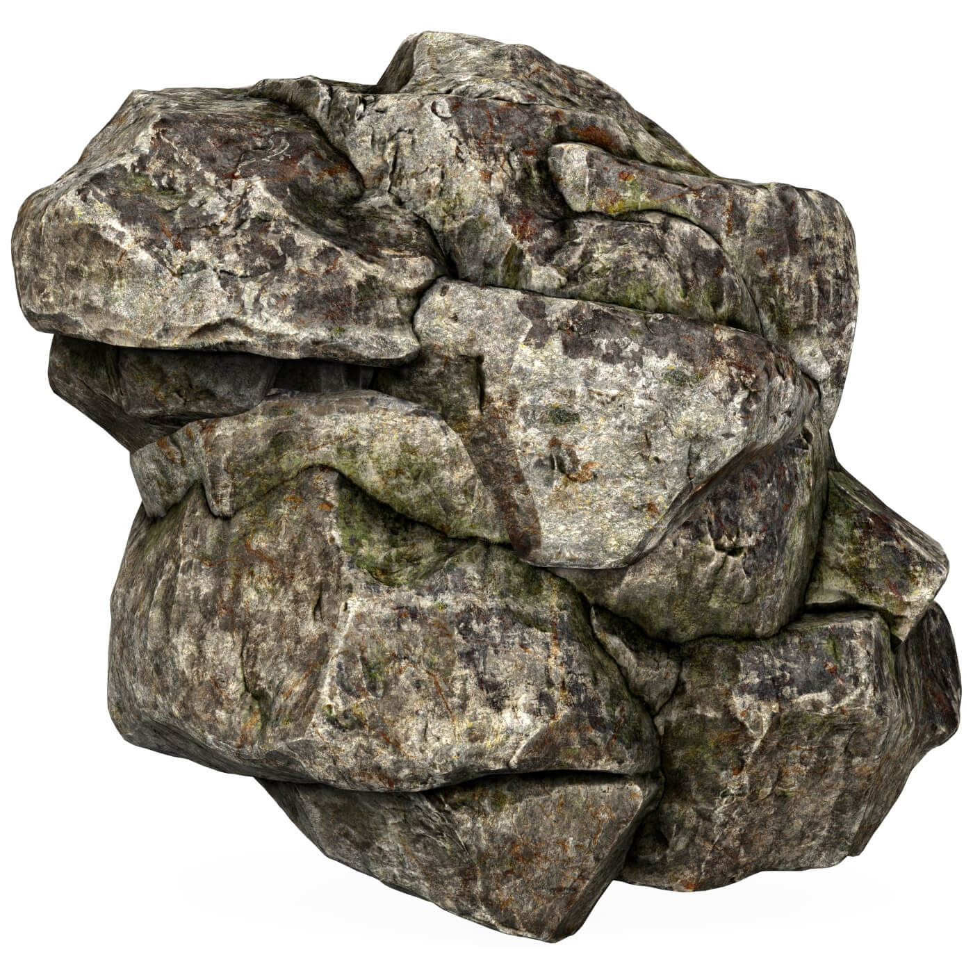 Low Poly Realistic Rock 01 - 3D Model by TreeWorld3d