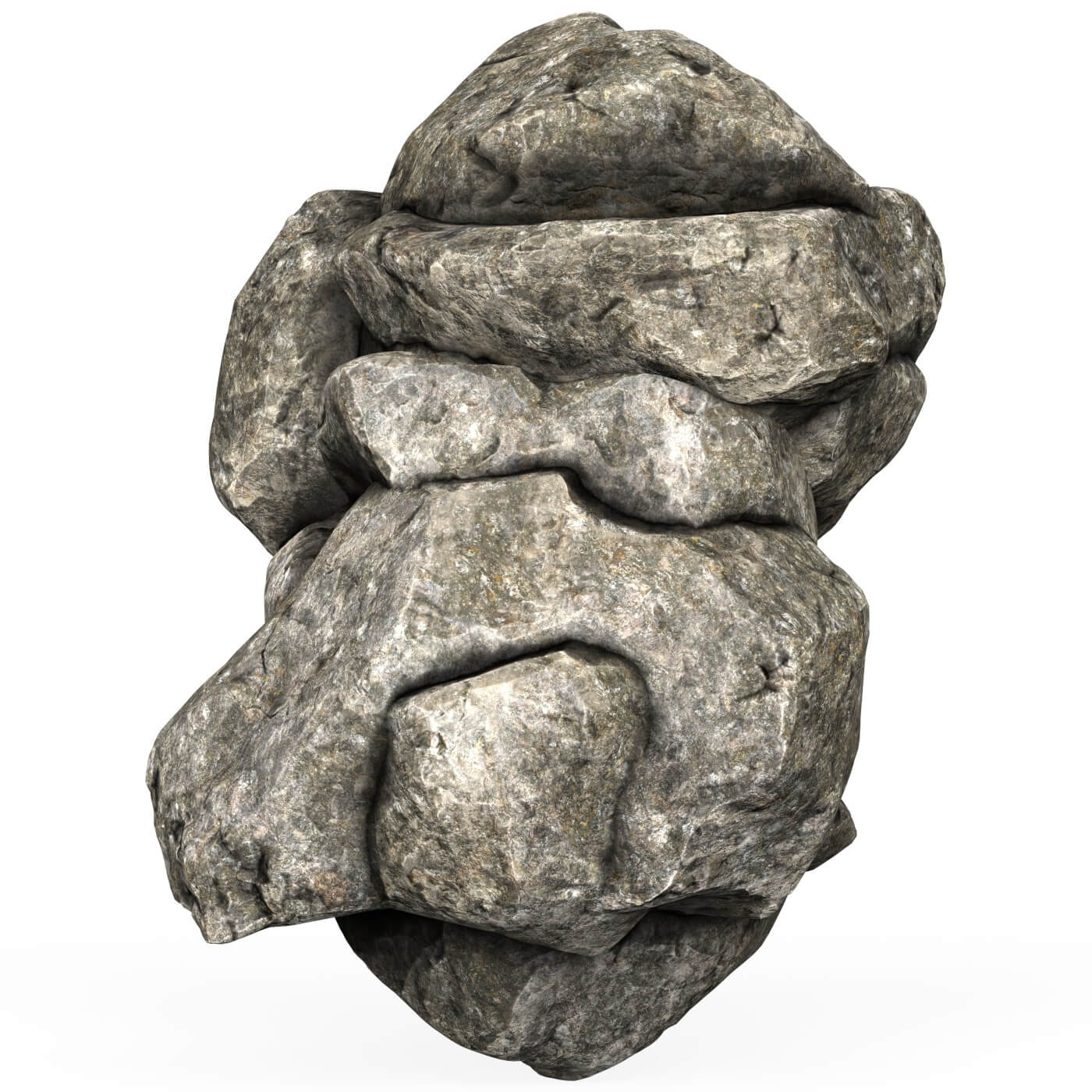 Low Poly Realistic Rock 02 - 3D Model by TreeWorld3d