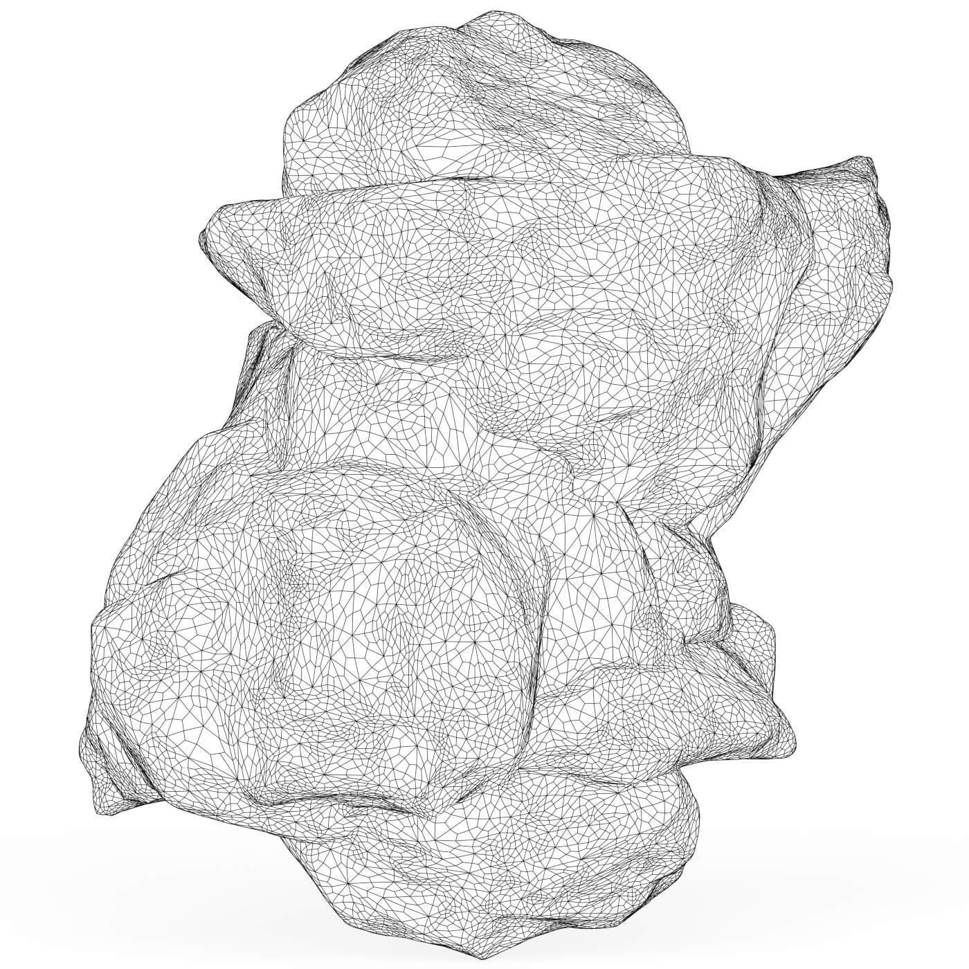 Low Poly Realistic Rock 02 - 3D Model by TreeWorld3d