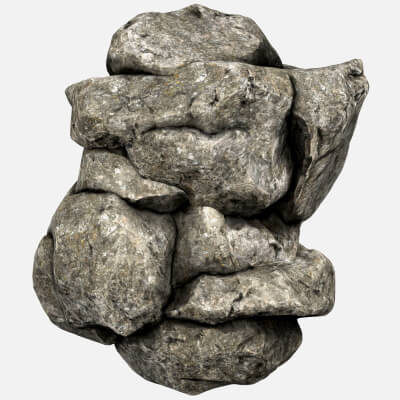 Low Poly Realistic Rock 02 - 3D Model by TreeWorld3d