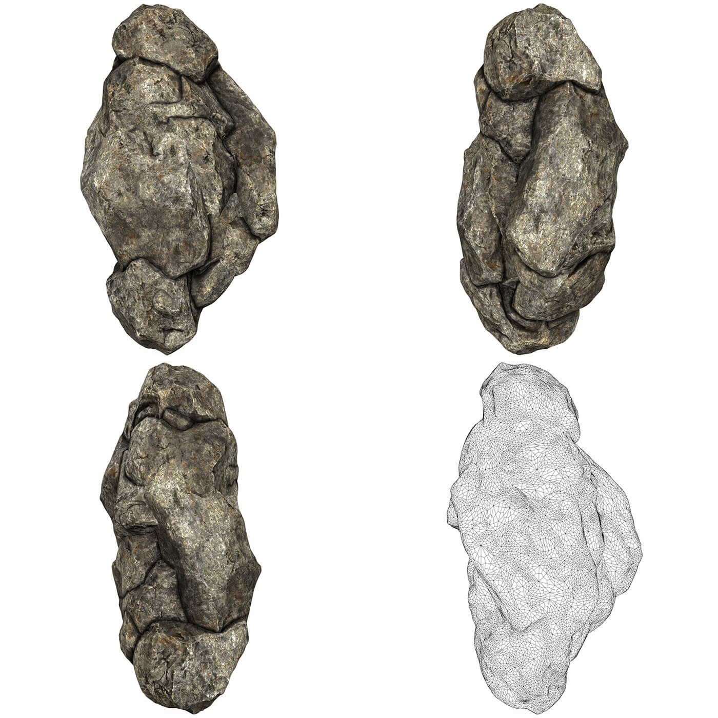 Low Poly Realistic Rock Collection - 3D Model by TreeWorld3d