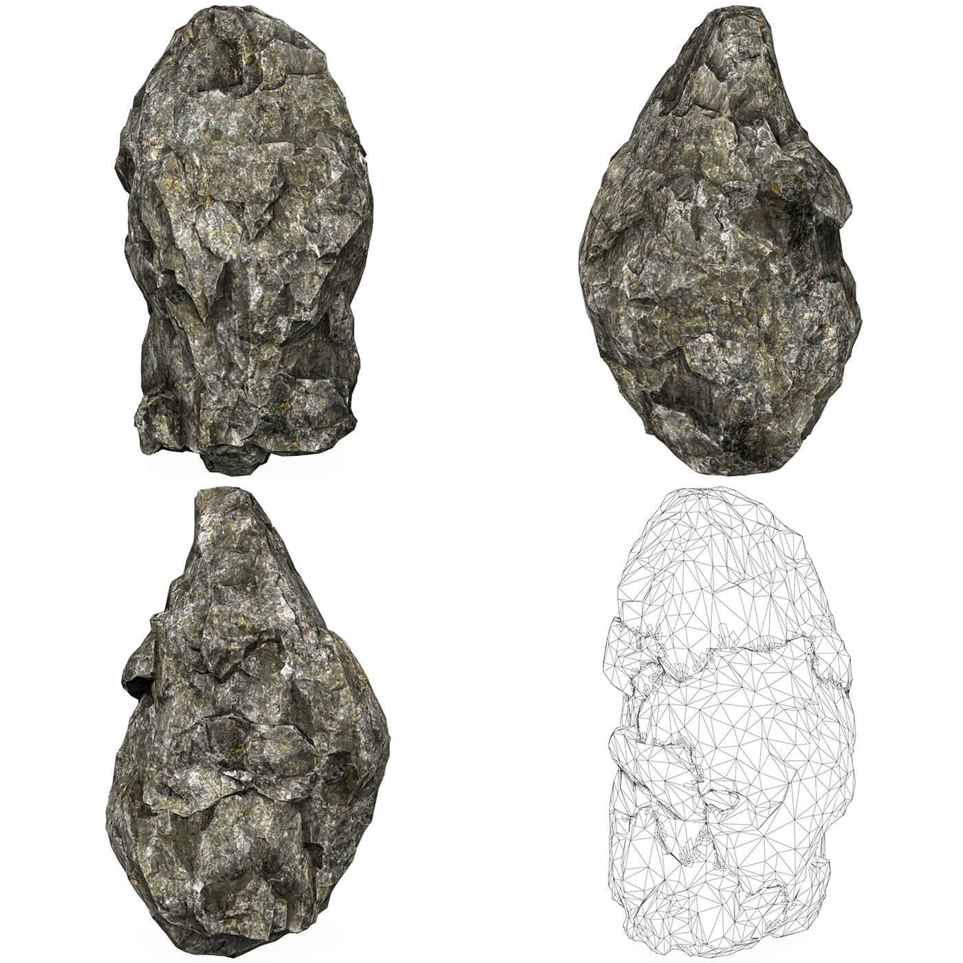 Low Poly Realistic Rock Collection - 3D Model by TreeWorld3d